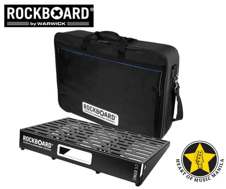 Warwick RockBoard CINQUE 5.2 Pedalboard with Gig Bag for 10-20 Effects ...