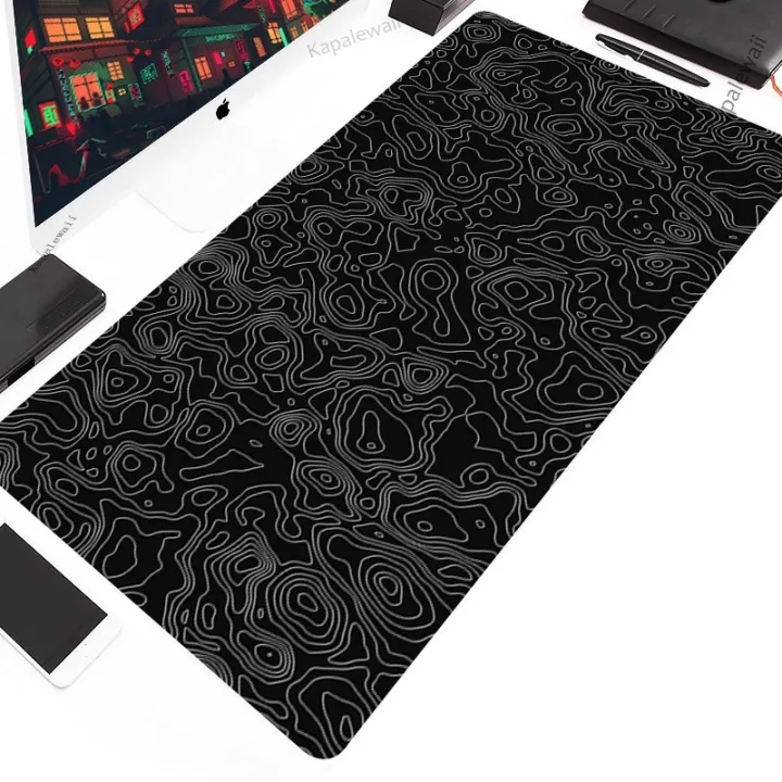 AZXSD Large Black and White Gaming Mouse Pad Art Big Mouse Mat Computer ...