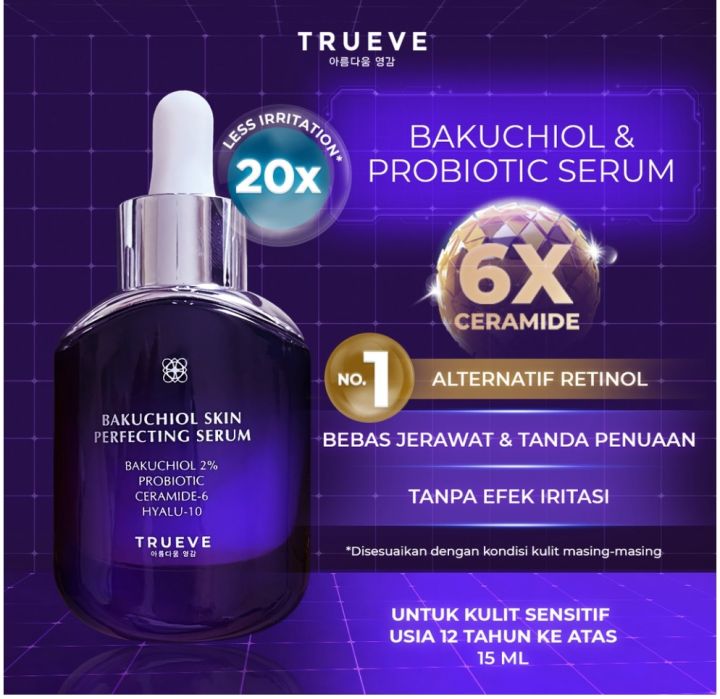 [BPOM] TRUEVE RETINOL SERIES SERUM | Bakuchiol Skin Perfecting ...