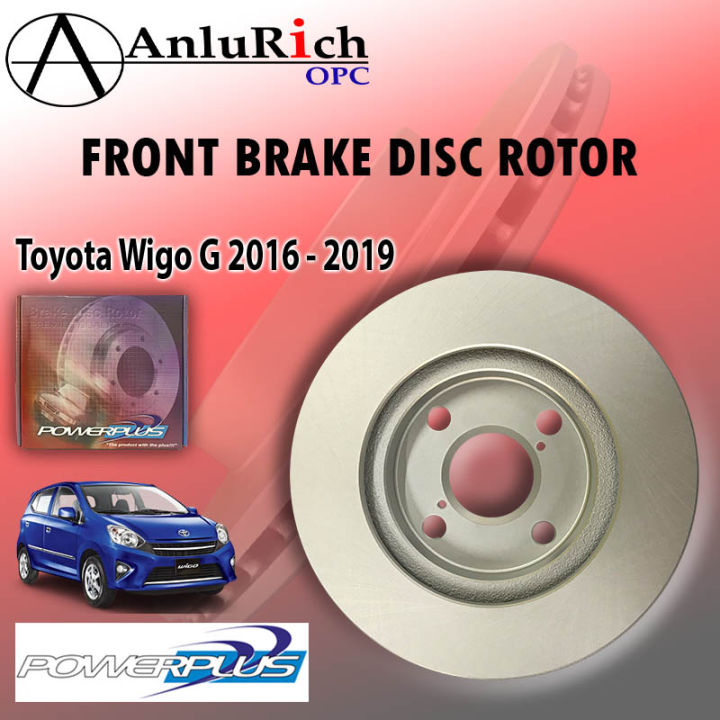 Front Brake Disc Rotor for Toyota Wigo G 2016-2019 Powerplus PRD-47764 ...