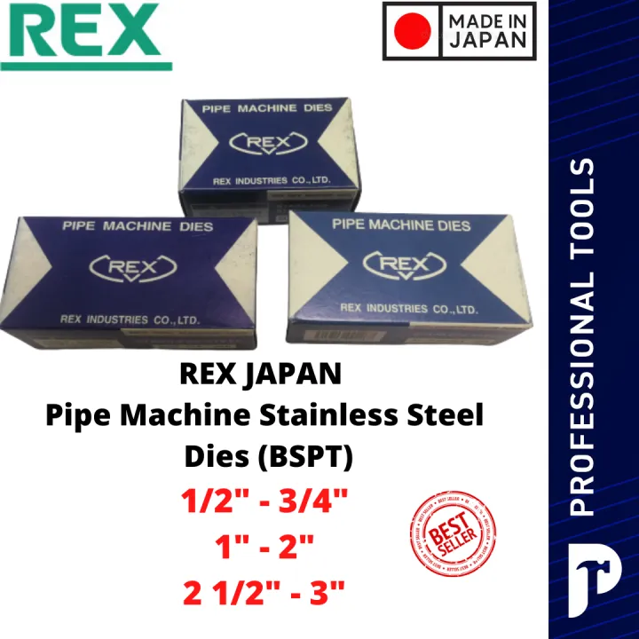 [ORIGINAL] Japan REX Pipe Machine Stainless Steel dies 1/2" - 4" | Lazada