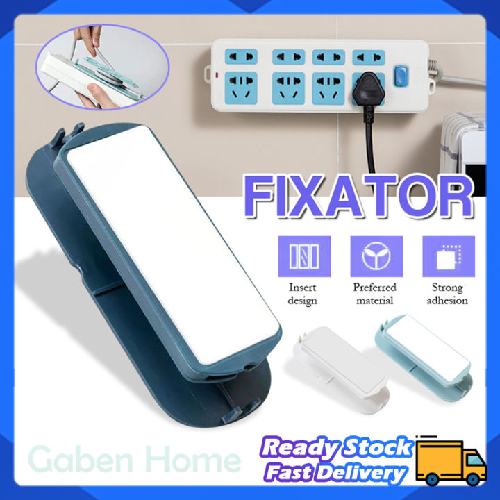 Socket Holder Power Strip Wall-Mounted Sticker Row Insert Retainer ...