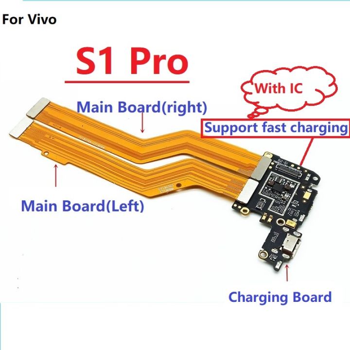 USB บอร์ดชาร์จแท่นชาร์จพอร์ตเชื่อมต่อสายเคเบิ้ลยืดหยุ่นสำหรับ Vivo S1 ...