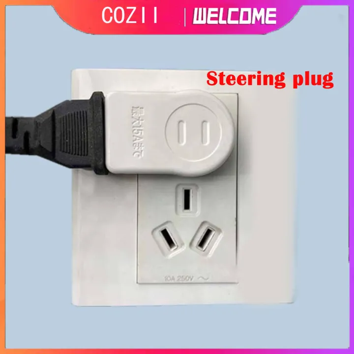 Power Extension Adapter 2-Prong 2 Outlets 90 Degree Angled Plug Adapter ...