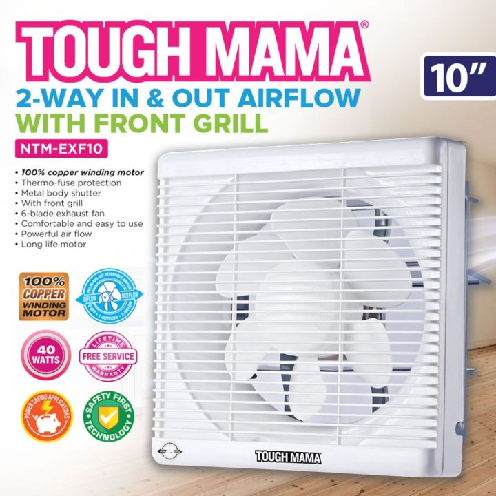 Tough Mama NTM-EXF Two-way Exhaust Electric Fan Powerful Reversible Air ...