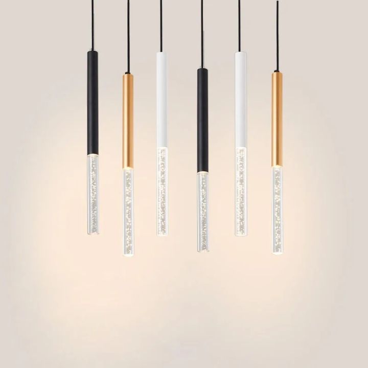 Home Taste Led Pendant Light Long Tube Hanging Kitchen Lights Fixture ...