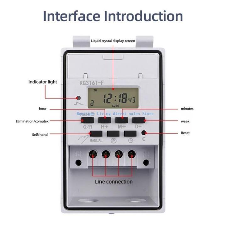 New 220V Programmable Digital Time Switches Lighting Timer Time ...