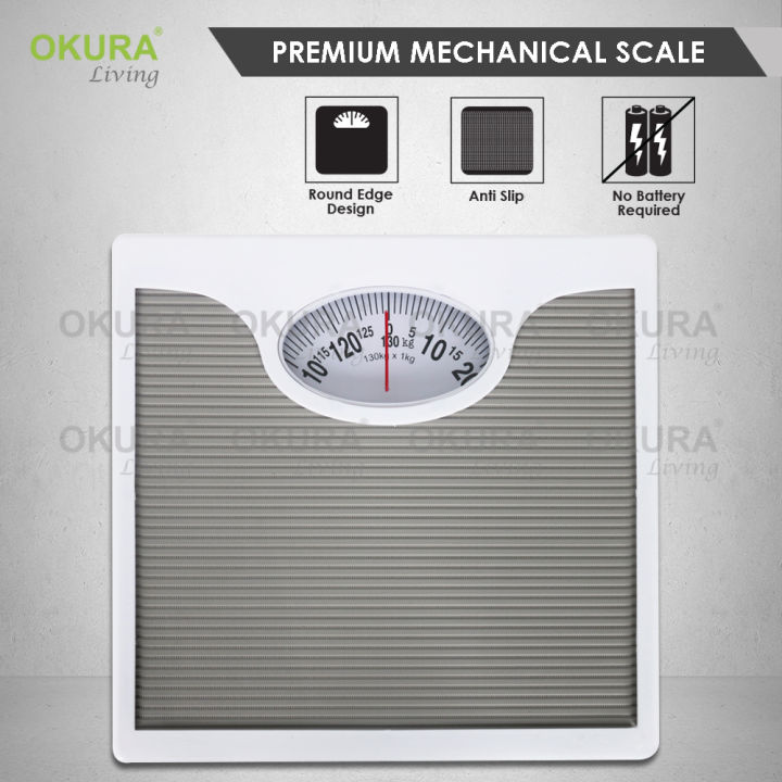 OKURA Bathroom Analog Mechanical Scale Body Weight Personal Scale ...