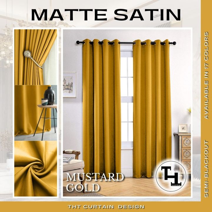 THE FACTORY CURTAIN 41# Iris Curtain (170CM-400CM) Semi Blackout Ready ...