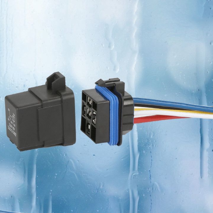 12VDC 40A Waterproof Relay with Harness Socket Wires 5 Pin Relay JD2912 ...
