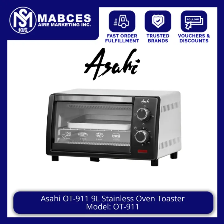 Asahi OT-911 9L Stainless Oven Toaster | Lazada PH
