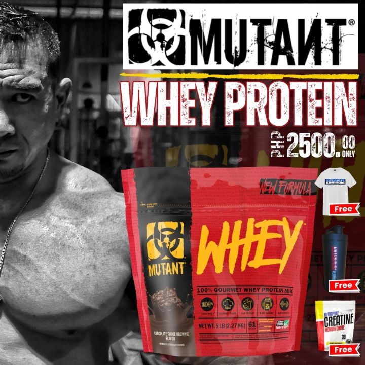 Mutant Whey Protein 5lbs (Nutrapure Creatine 30servings & Shaker ...