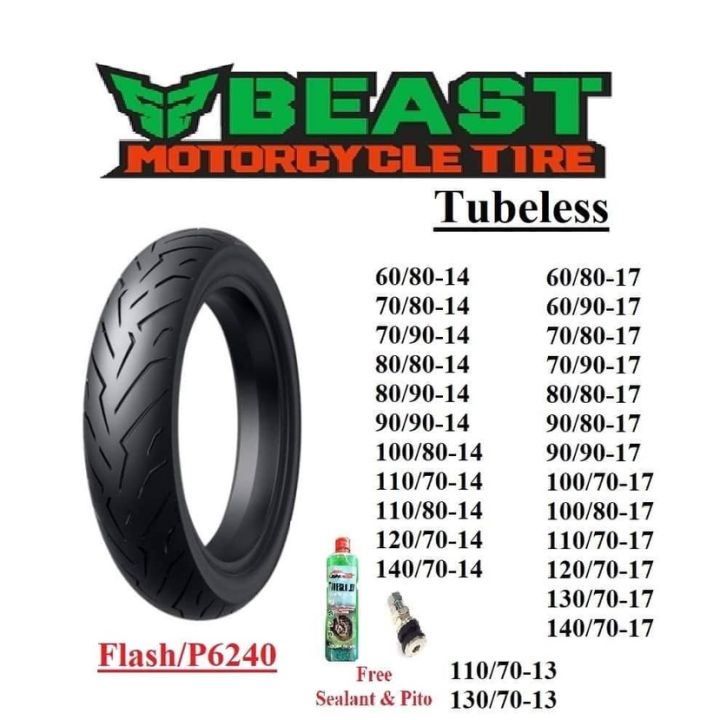 BEAST FLASH (P6240) TUBELESS TIRE "14-17" (INCHES) Skid Tires Original ...