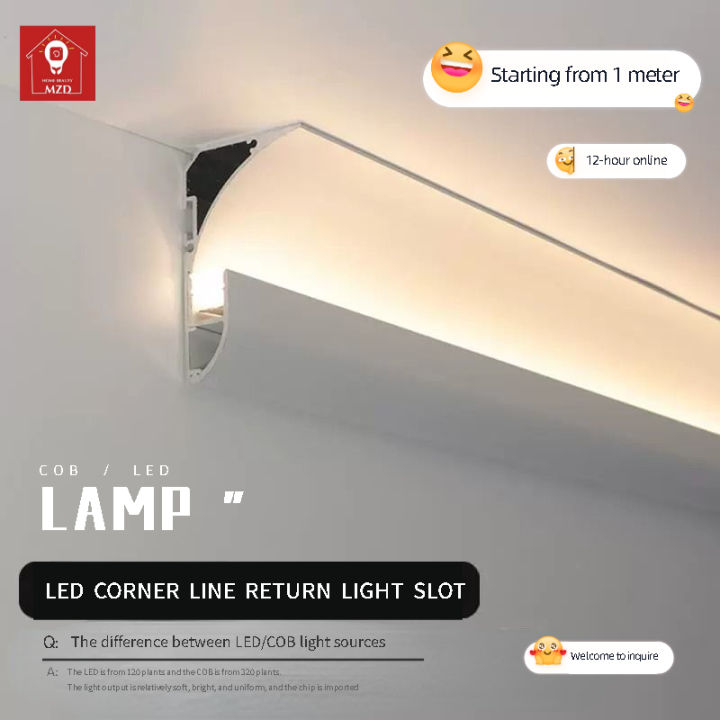 MZD【white Light】Non Suspended Ceiling Wall Washing Lamp with Return ...