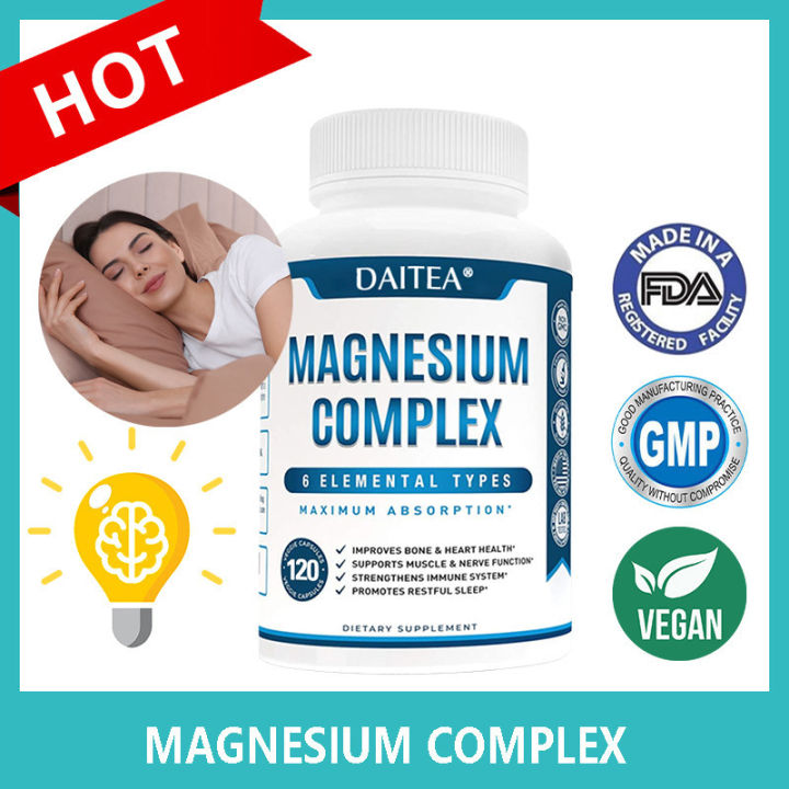 Magnesium Complex 120 capsules, nourishes the nervous system and ...