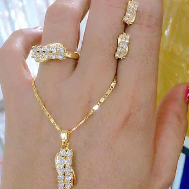 18k Bangkok gold 3in1 ring size adjustable & | Lazada PH