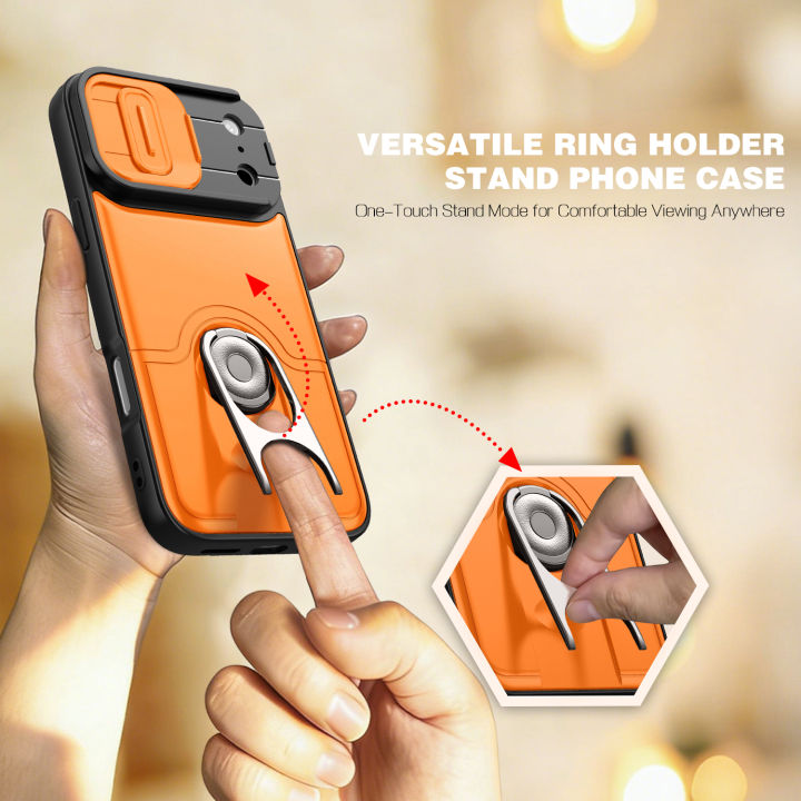 Sliding Camera Lens Protection Phone Case iPhone 11 12 13 14 15 16 17 ...