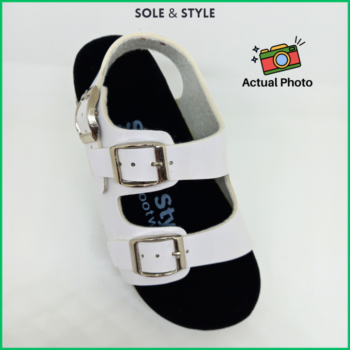 Sole&Style Milano White black-footbed Sandals Trendy, Comfortable, and Stylish Footwear for ...