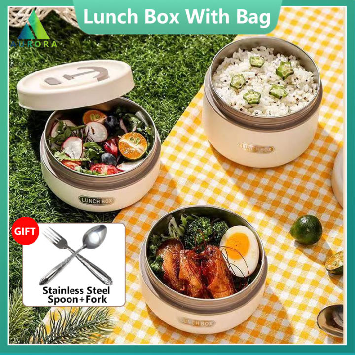 Thermal Lunch Box Set all With Bag Portable Insulated Bento Box Student ...
