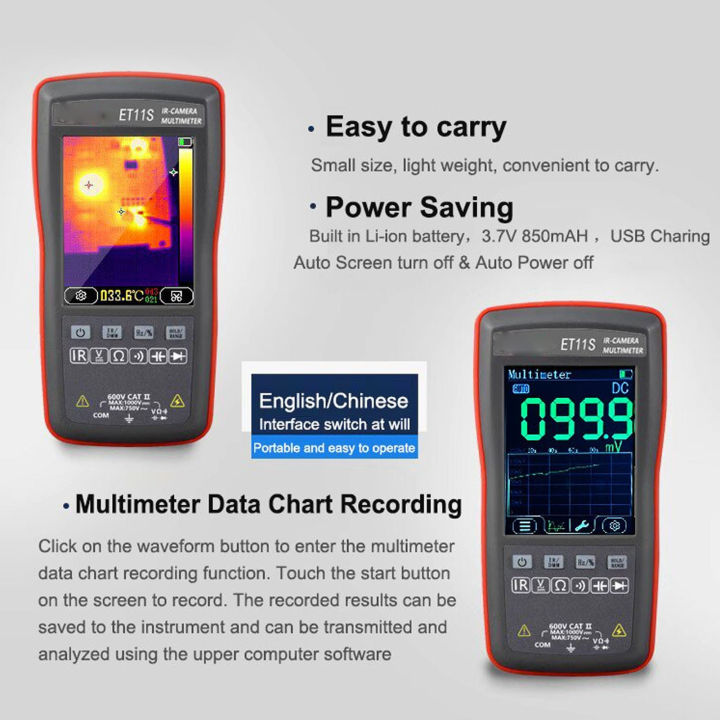 Thermal Imaging Device 4000 Counts Thermal Imager Multimeter for ...