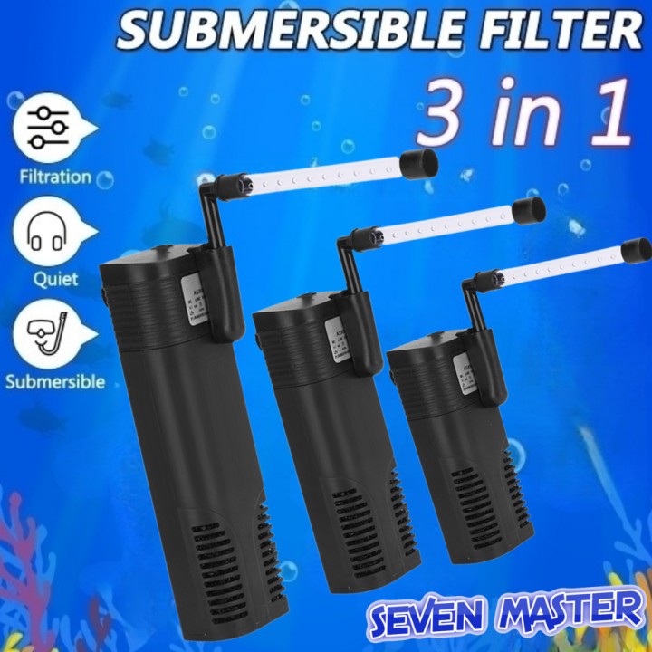 Seven Master 3-In-1 Aquarium Filter For Aquarium Tank Submersible Pump ...