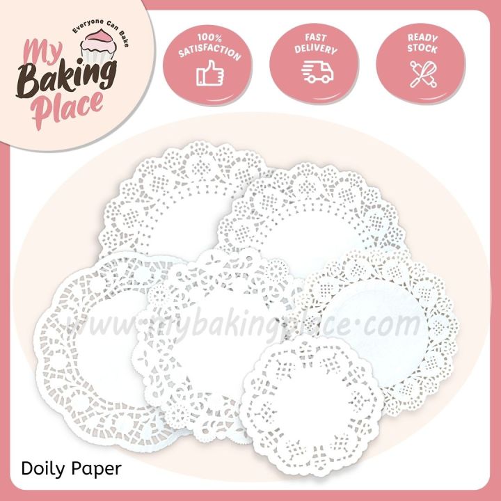 [My Baking Place] Round Doily Paper ( White ) Lace Doiley Paper | Lazada