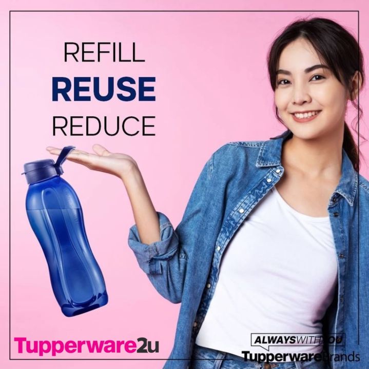 Tupperware 1.5L Eco Bottle with handle (with straw or without straw) (1 ...
