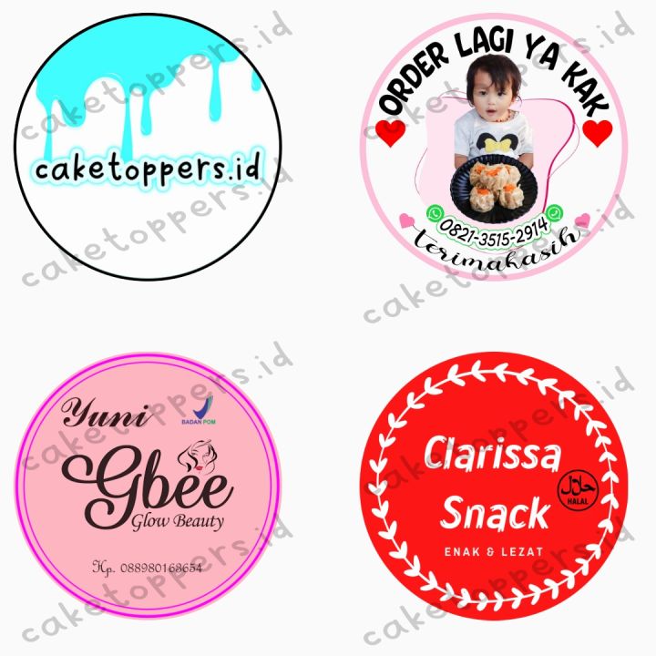 cetak stiker produk cetak logo toko online shop stiker logo toko (4cm ...