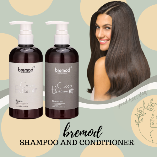 Bremod Cocoa Butter Hair Shampoo & Conditioner 400ml Repair Damage ...