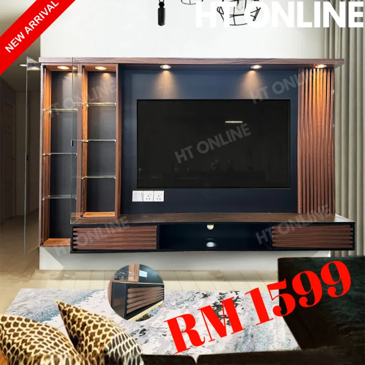 HT ONLINE 8ft Modern TV Cabinet Tv Cabinet Modern Elegant Wall Mounted ...