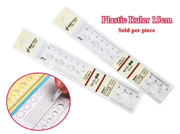 (LT OFFICE) Little frog 1piece Plastic ruler high transparency and ...