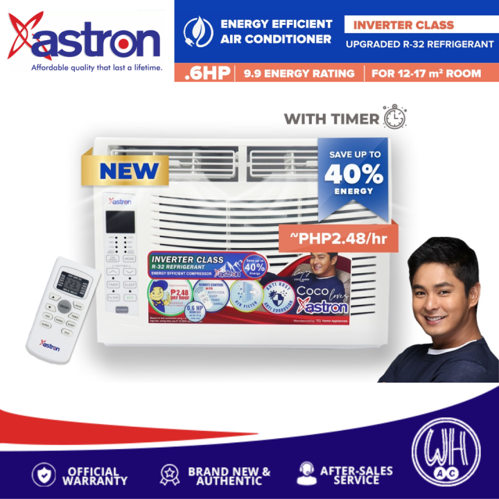 Astron Inverter Class .6HP Aircon with remote (improved R-32 energy ...