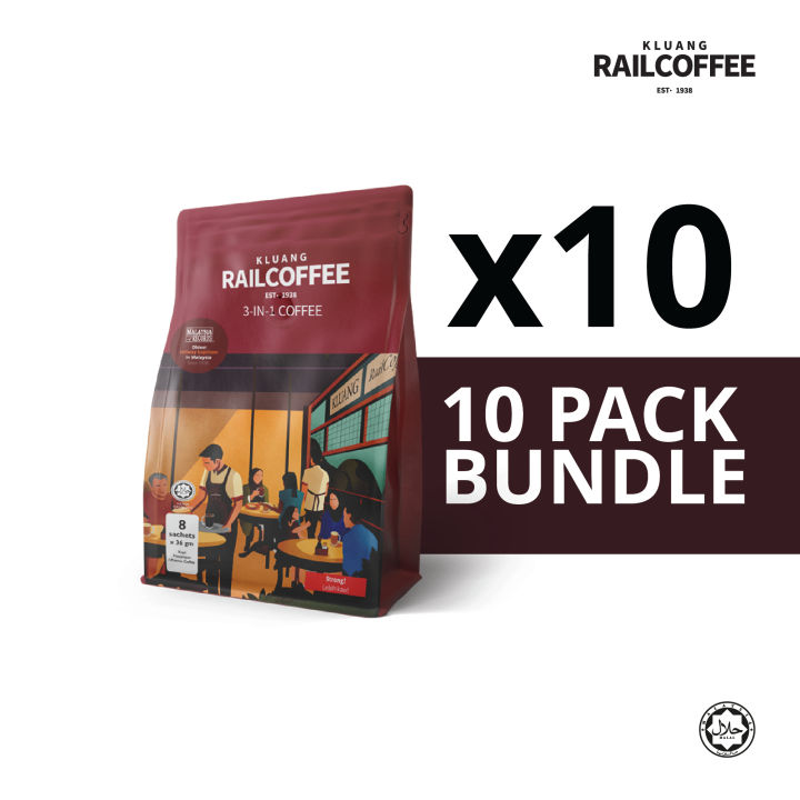 10 PACK - Original Kluang Rail Coffee 3 In 1 | Lazada