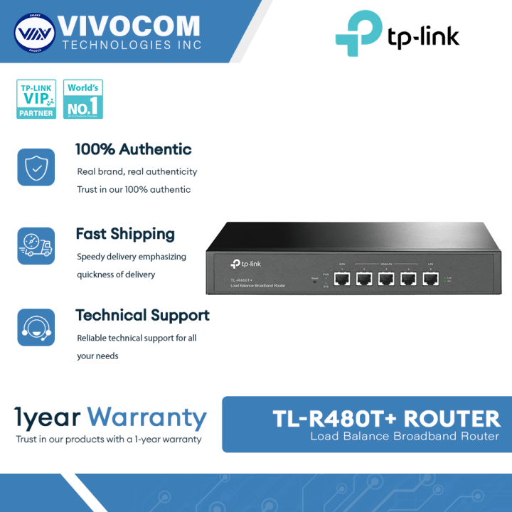 TP-LINK TL-R480T+ 5-port Load Balance Broadband Router | Lazada PH