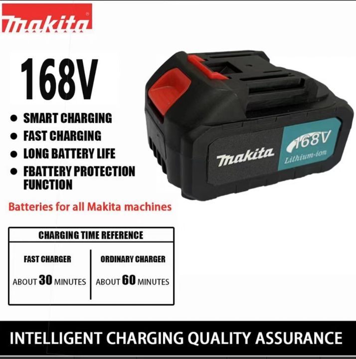 Makita Lawn Mower Wireless Grass Cutter 128/168V Battery Electric Grass Trimmer Rechargeable ...
