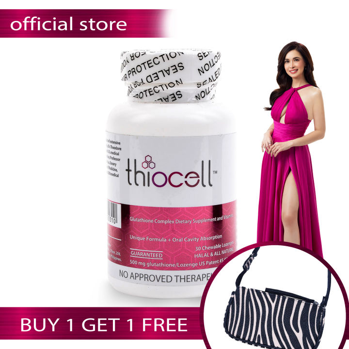 Thiocell Glutathione Lozenges 500mg with Free Heart Bag | Lazada PH