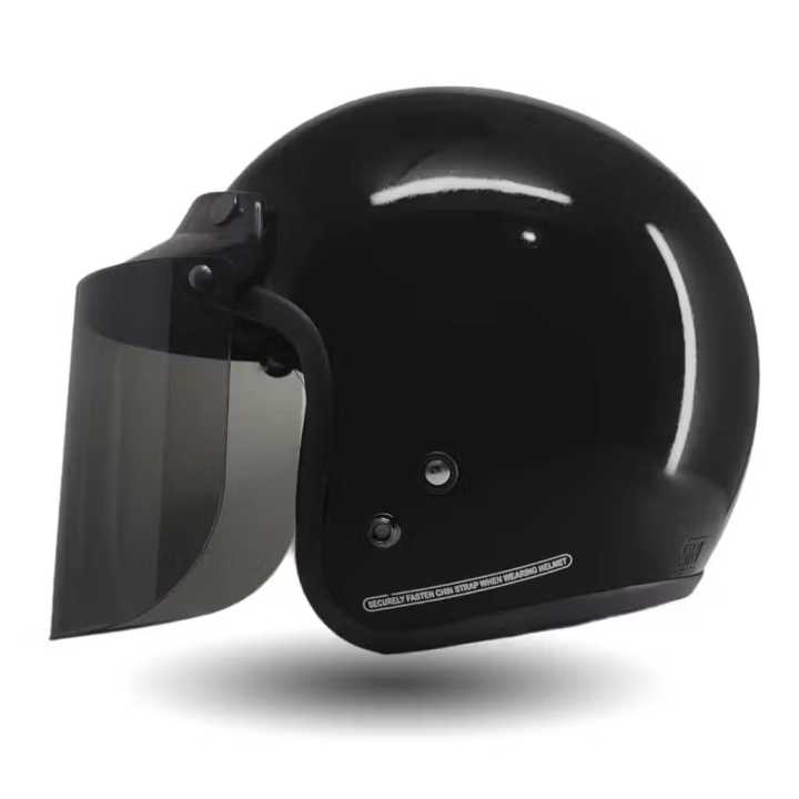 HELM BOGO DEWASA HEM BOGO POLOS SNI PRIA WANITA KEREN HITAM GLOSSY ...