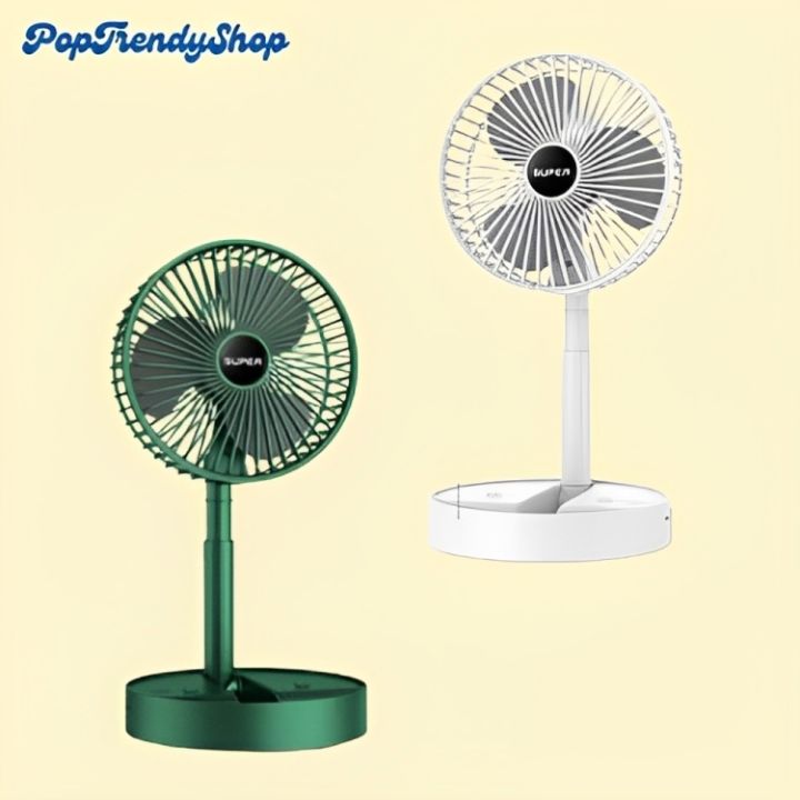 Deck Electric Foldable Fan 3-Speed Rechargeable Folding Mini Handy Fan ...