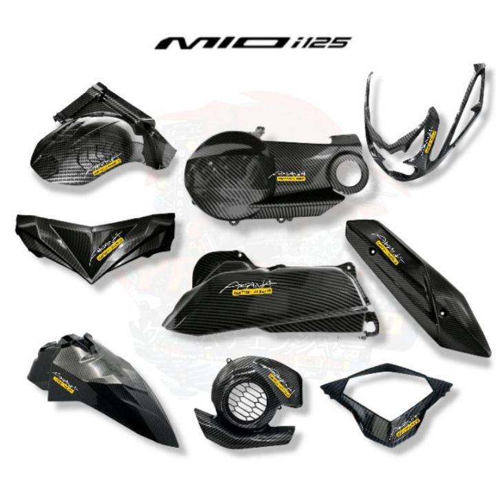 MIO i 125 / M3 carbon handle cover, tire hugher, panel, fan, cran case ...