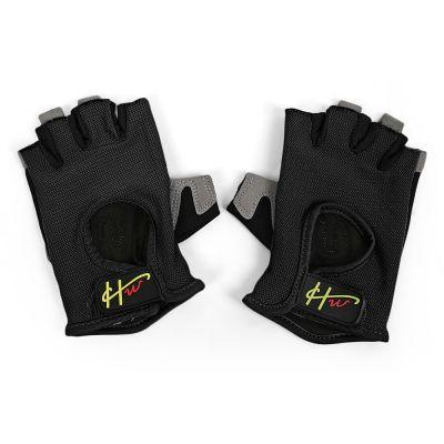 Half Finger Gloves Anti-skid for Sports Gym Riding Climbing (BLACK ...