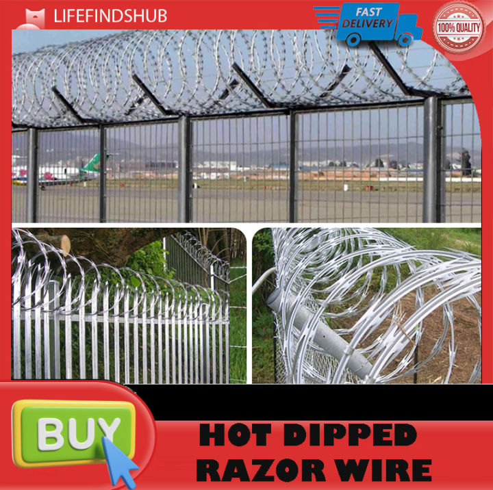 Hot dipped razor wire/ galvanized razor wire for house, farm, garden ...