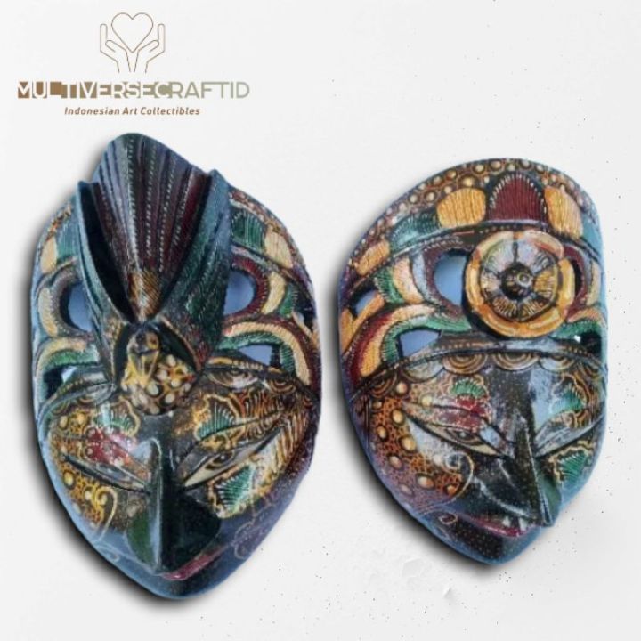 Topeng Wayang Batik Rama Shinta Karawang Ukuran L Pajangan Dekorasi ...