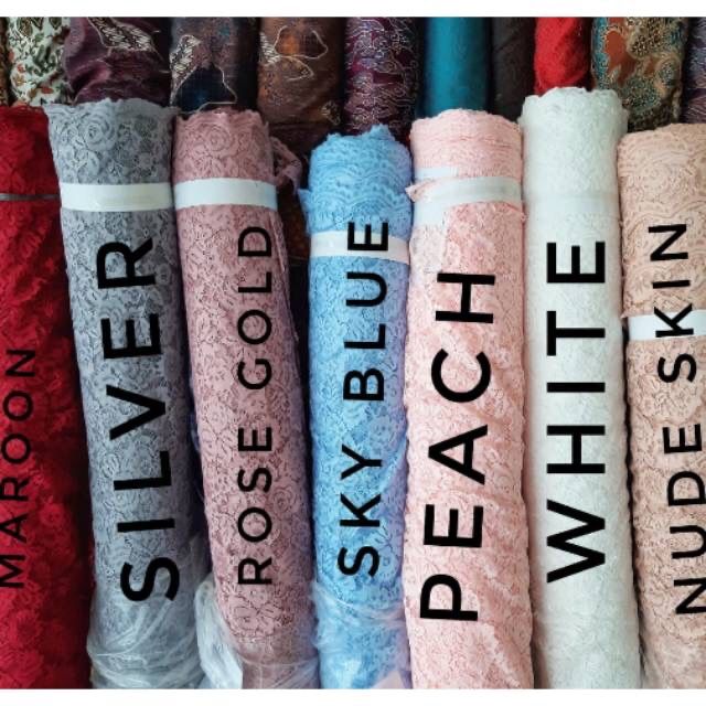 Kain Brokat / Lace Bunga Klasik Halus | Lazada Indonesia