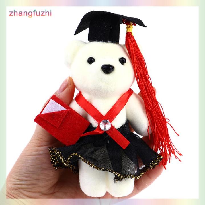 zhangfuzhi 12cm Standing Graduation Ceremony Bear Doll Flower Bouquet ...