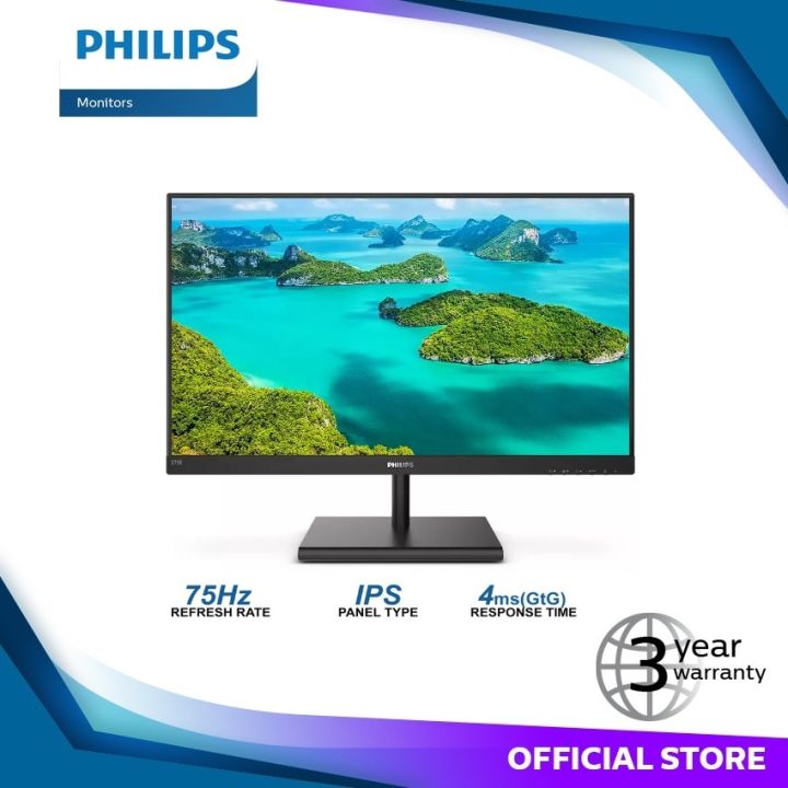 PHILIPS 275E1S 27" W-LED Monitor 75Hz, 4Ms , IPS panel QHD 2K Resolution 2560 x 1440p | Monitor ...