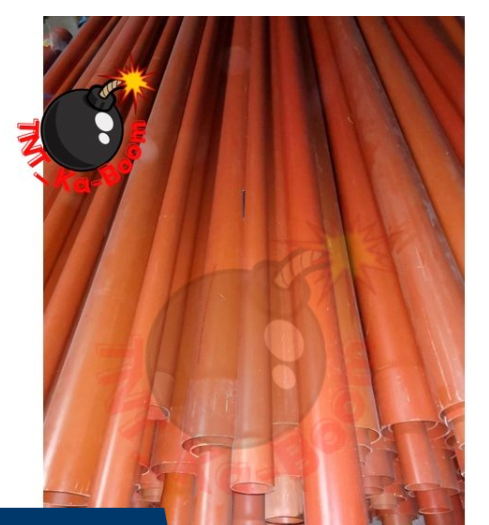 PVC "Neltex" MAKAPALPipe ORANGE Pipe " 11/2 | Sold per 50cm, 100cm ...