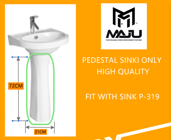MAJU PEDESTAL SINKI P-319 / KAKI SINKI | Lazada