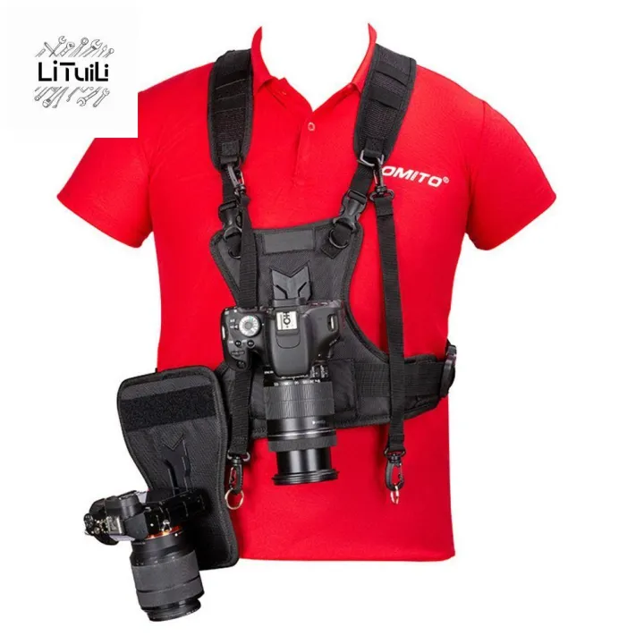 LITUILI Chest Harness System Camera Harness Vest Multi Dual 2 Quick ...