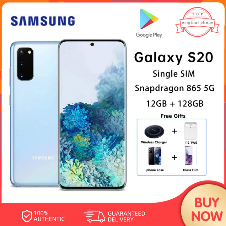 Samsung Galaxy S20 5G 12GB RAM+128GB ROM Snapdragon 865 Original Unlocked Android Smartphone ...