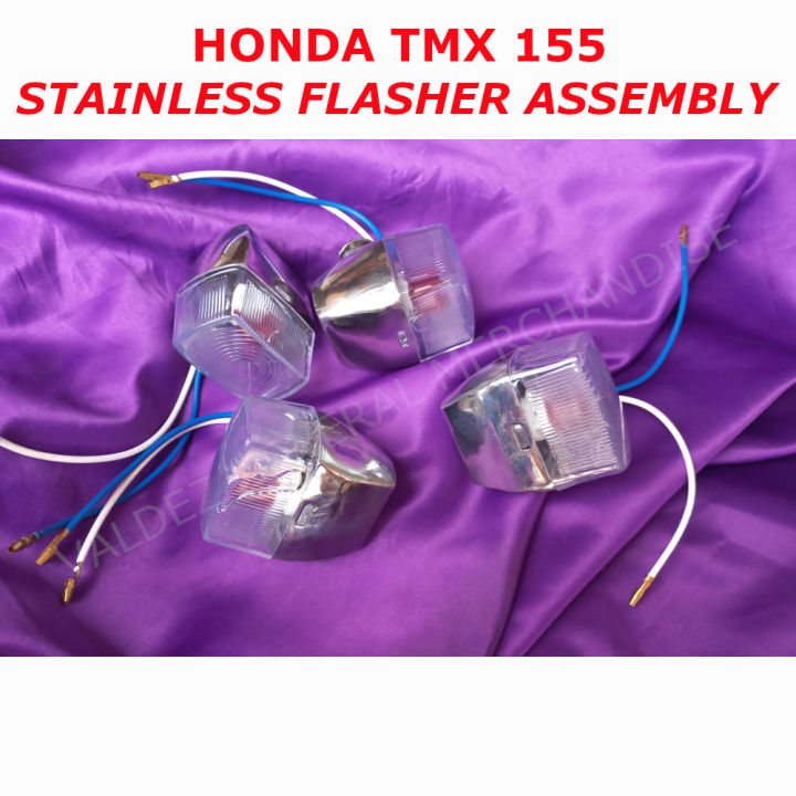Honda TMX 155, Stainless Flasher Housing Assembly 4pcs , 1650 | Lazada PH